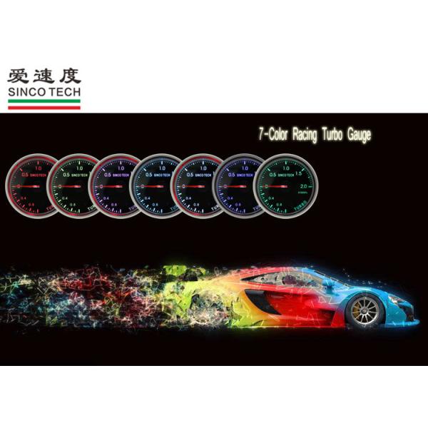 Quality Single Pointer Turbo Boost Gauge 7 Color High Accuracy 60 Mm Size ISO 9001 Approved for sale