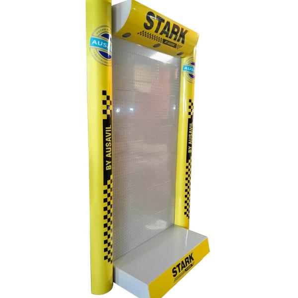Quality POS Retail Metal Hanging Hardware Display Rack Stand LED Light LOGO Custom for sale