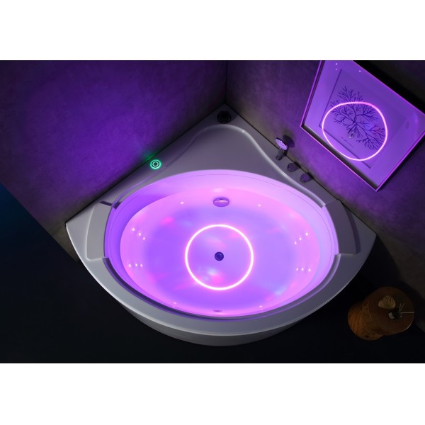Quality Circle Waterfall Massage Bathtub With U Type Overflow System for sale