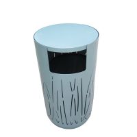 Quality Round Street Furnitures D493mm H850mm Outdoor Litter Bins for sale