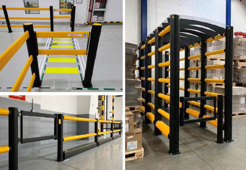 Flexible Pedestrian Barrier  Anti-Collision Guardrails Warehouse Safety Barrier Traffic Guardrails