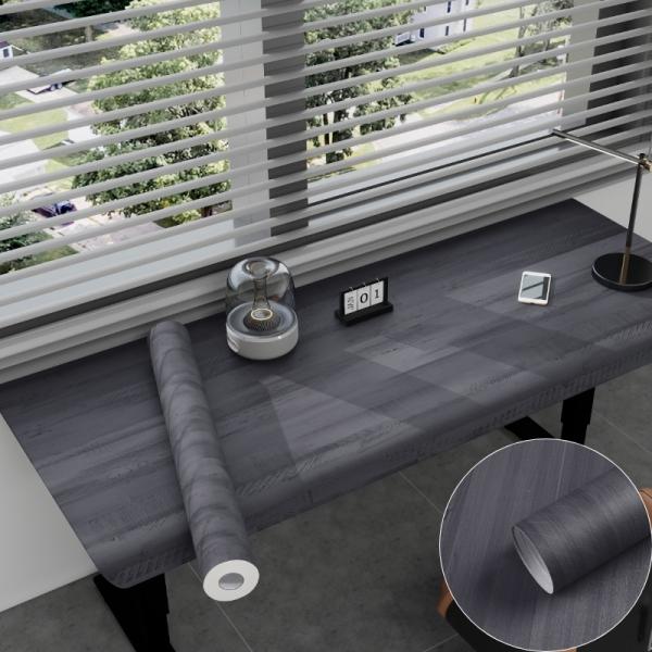 Quality Self-Adhesive PVC Wood Grain Wallpaper Waterproof Brown for sale