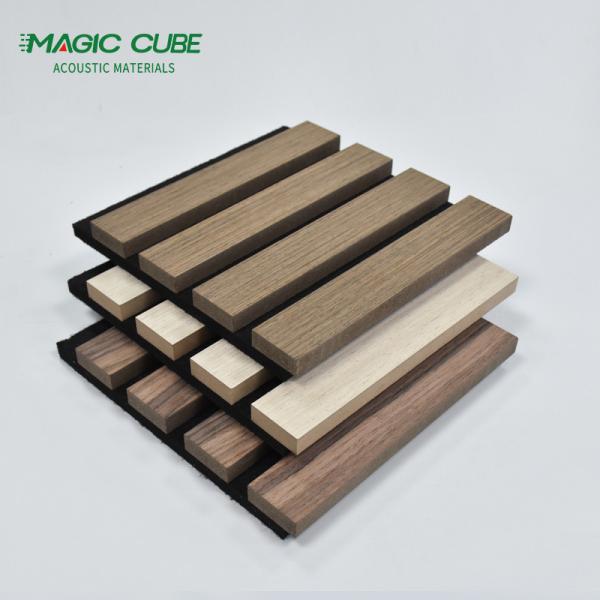 Quality Vertical Wood Slat Wall Panels For Interior Acoustic Treatment And Noise Reduction for sale