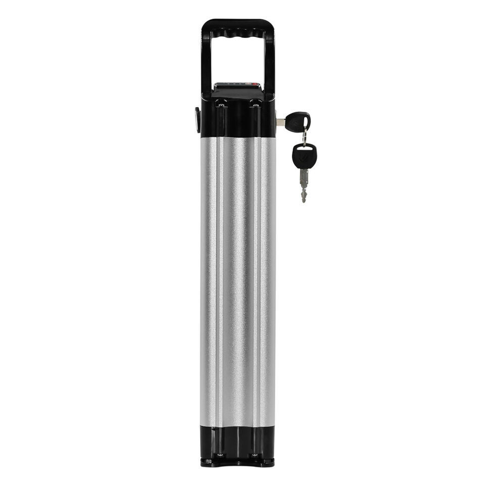 24V 48V Aluminum Case Silver Fish Seat Tube Ebike Rechargeable Battery Replacement Battery E-Bike Battery 36V 12ah 432wh Silverfish Ebike 4 Pin with Charger