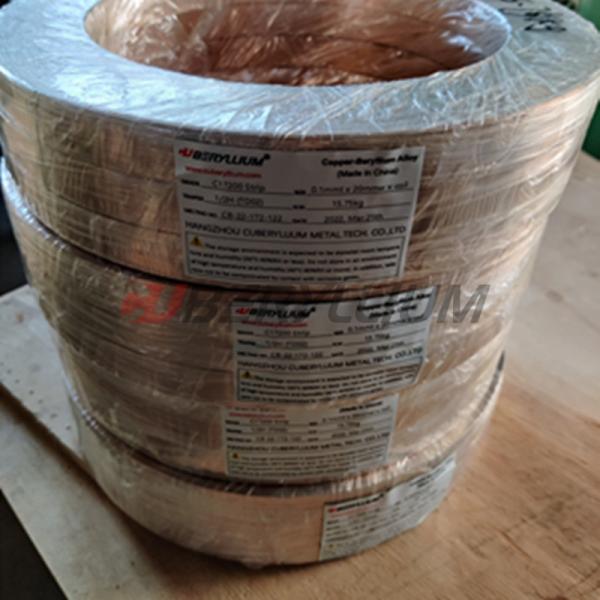 Quality Beryllium Copper Type C17200 Half Hard In Strip Format RWMA Class 4 Material for sale
