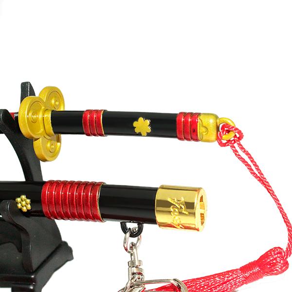 Quality One Piece Zoro Enma Black 3D Model Keychain Sword Mini Katana for sale