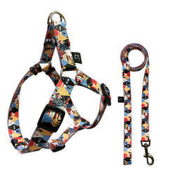 Quality No Pull Dog Harness Set Adjustable Designer Dog Harness Leash Set for sale