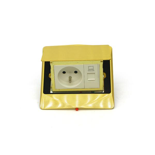 Quality Brass Top IP Rated Floor Socket Pop -  Up Design With CE / ISO Certification for sale