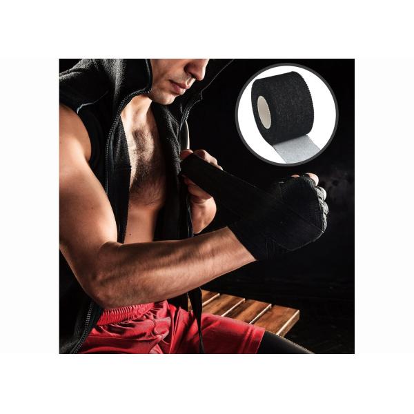 Quality Black Printed Sports Tape Soccer Rugby Shoulder Cotton Zinc Oxide Athletic Sports Tape for sale