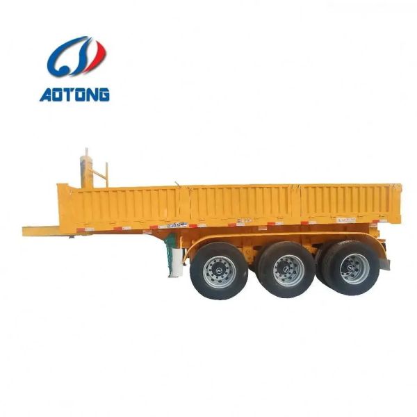 Quality Hydraulic Sand Transporting Dump Truck Semi Trailer Type Landing Gear Standard 28 Ton for sale