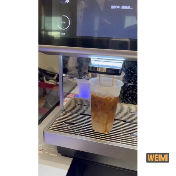Quality Automatic Coffee Robot Barista with 6 Flavors and Customizable Recipes for sale