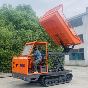 Quality Garden Self Loading Mini Dumper Crawler Type With Lift Container for sale