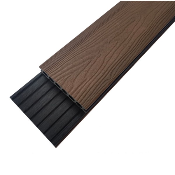 Quality Teak No.2 Antislip External Use Co Extrusion Composite WPC Decking 140*25mm for sale