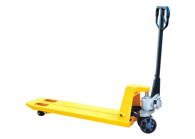 Super Narrow 2 Ton Hand Pallet Truck 160mm Steering Wheel Customized Design
