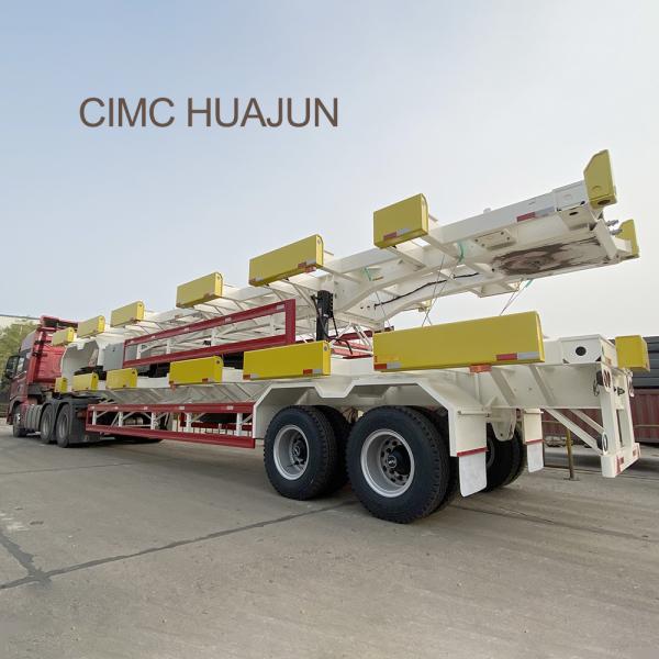 Quality CIMC HUAJUN WABCO Value 1540 Skeleton Container Semi Trailer for 20ft 40ft for sale