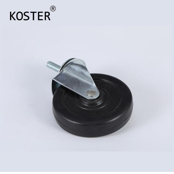 Quality 5kg Load KSLHD0403 Light Duty Furniture Rubber Black Swivel Caster for sale