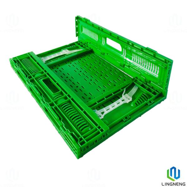 Quality 27L Lightweight Folding Crate Box Vegetable Fruit Turnover Mesh Crate With for sale