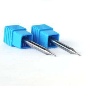 Quality 1/4 X 4 Oal 1/2" 3 Flute Carbide End Mill For Aluminum 1mm Polished for sale