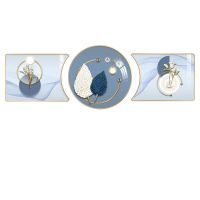 Quality Waterproof Canvas Crystal Porcelain Painting 3 Pieces Fortune Tree Elk For Home for sale