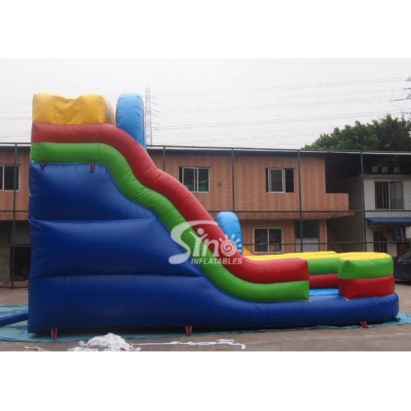 Quality 5mts high big double lane inflatable slide with arch made of 0.55mm pvc for sale
