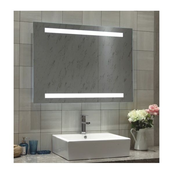Quality Hotel Custom Illuminated Bathroom Mirrors Safety Wall Mount Moisture Resistant for sale