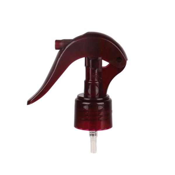 Quality Wine Red Plastic Mini Trigger Sprayer 28/410 For Gardening House Cleaning for sale