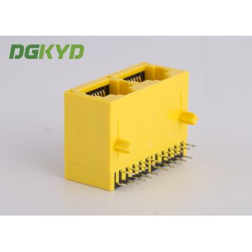 Quality 100 BASE Integrated Magnetics RJ45 Connector Tab Down for Telecom connection for sale