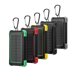 Quality Wireless Output 5W Solar Power Bank 2.1A Output 10000mAh for iPhone 15 Outdoor for sale