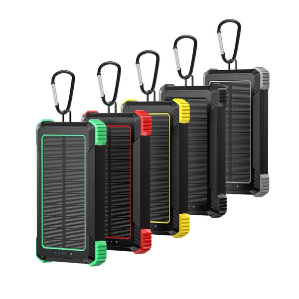 Quality Wireless Output 5W Solar Power Bank 2.1A Output 10000mAh for iPhone 15 Outdoor Charging for sale