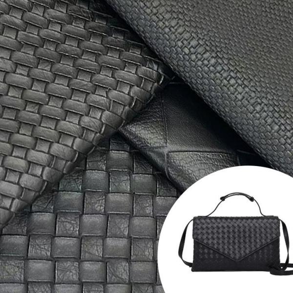 Quality Looped Fabric Woven Pattern PVC Synthetic Leather Embossed Shoes Bags Furniture Crafts Car Faux Leather Fabric Stretch for sale