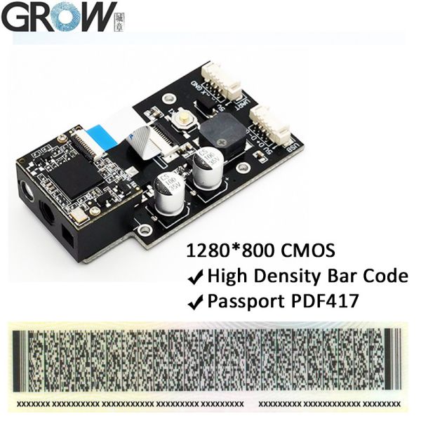 Quality GROW GM69 1280*800CMOS High Density Bar Code Readable 1D 2D USB UART PDF417 Bar for sale