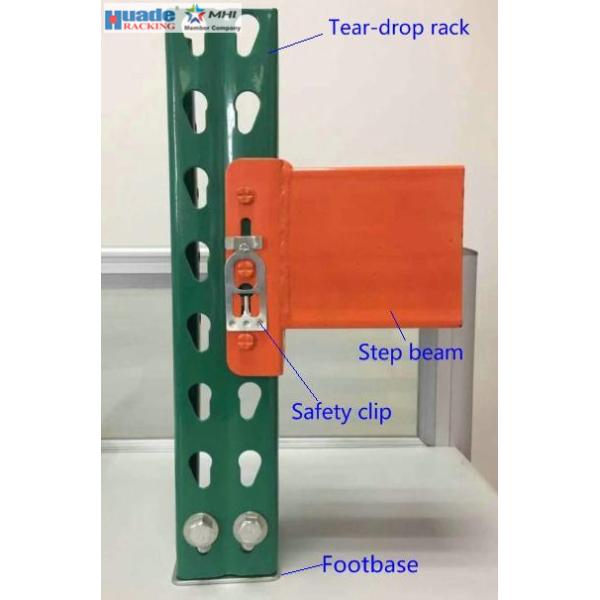 Quality Industrial Storage Steel Pallet Rack Shelving Step Beam Corrosion Protection for sale