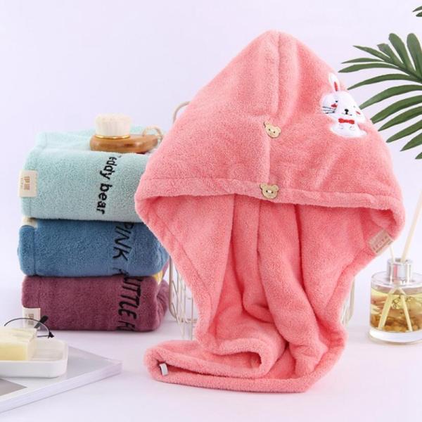 Quality Thick Quick Drying Hair Towel Washable Moisture Proof Customizable Design for sale