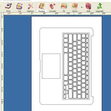 Quality Full Body Laptop Skin Making Machine Vinyl Graphics Printer Cutter Software for sale