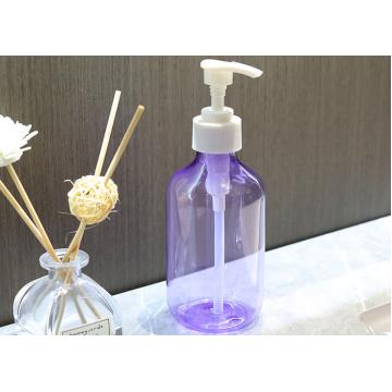 Quality Oblique Shoulder Purple Shampoo PET Pump Bottle Leakproof for sale