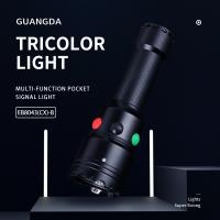 Quality Multifunction Pocket 4h Signal Flashlight 3.7v 3 Colour Signal Torch for sale