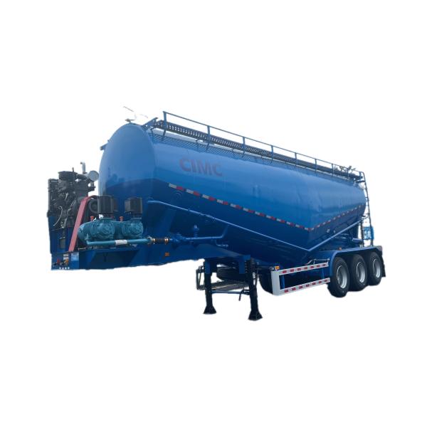 Quality 3-Axle Bulk Transport Semi-Trailer CIMC Standard Leg Support and Advanced Suspension for sale