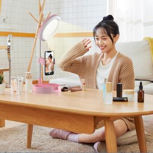 Quality Desktop Lamp 6 Inch 12W Circle Selfie Light On Stand for sale