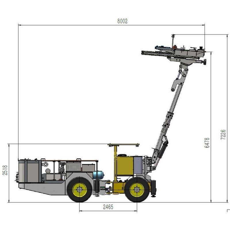 Underground Tunnel Mining Rock Drilling and Blasting Rig