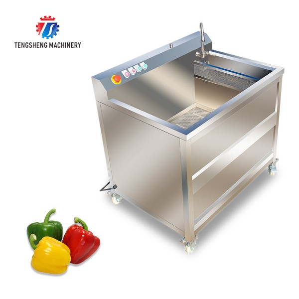 Quality Industrial Single Bubble Fruit And Vegetable Washing Machine 300KG/H for sale