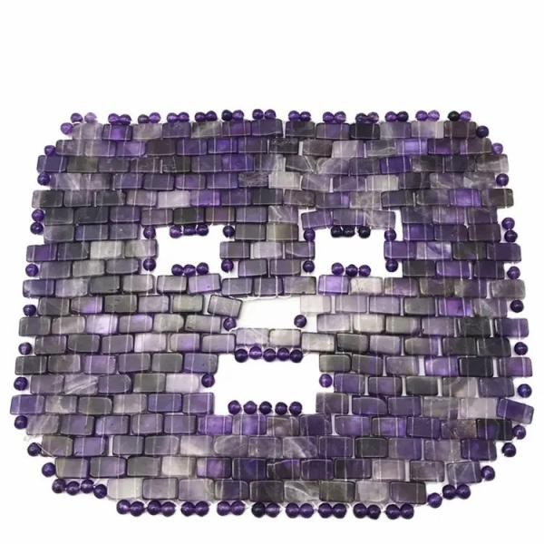 Quality Health and Wellness Technology Polished Amethyst Goddess Jade Stone Mask for Natural Beauty 2024 for sale