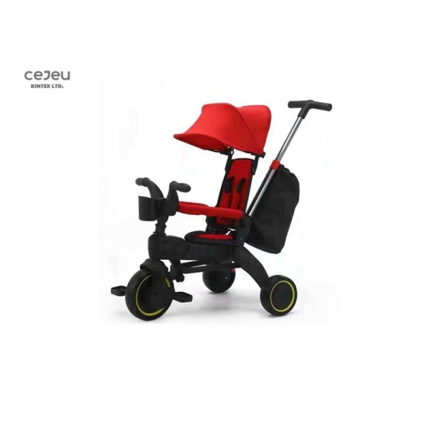 Quality Plastic Foldable Tricycle Stroller With Mom Bag 91*50*54CM for sale