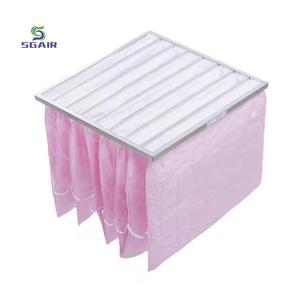 Quality Framed Types Pocket Bag Filter Large Dust Holding Capacity for sale