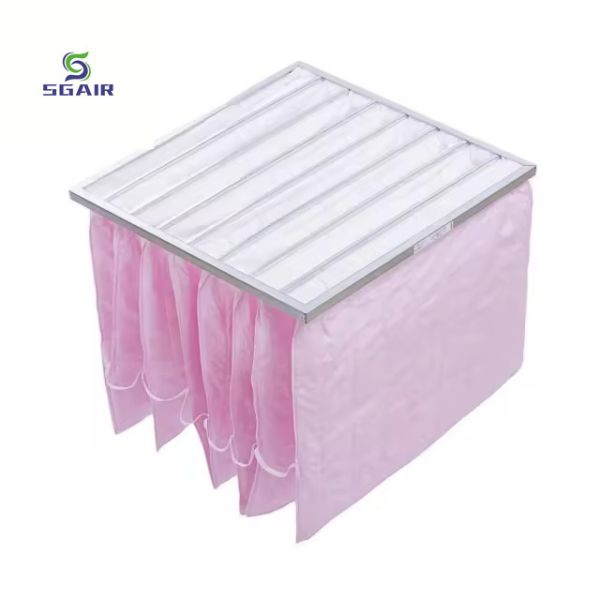 Quality Framed Types Pocket Bag Filter Large Dust Holding Capacity for sale