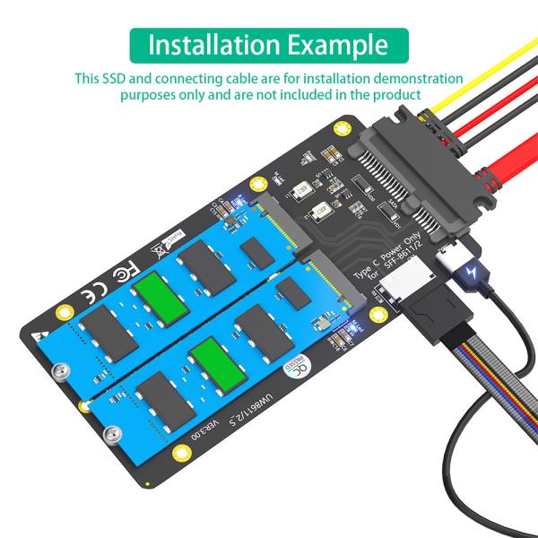 Quality 2 In 1 Oculink Adapter M.2 NGFF NVMe SSD SSD SFF 8654 And SATA Adapter for sale