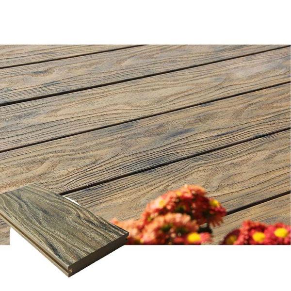 Quality UV Resistant Grey Solid Composite Decking Trim Boards Eco Wood Lumber for sale