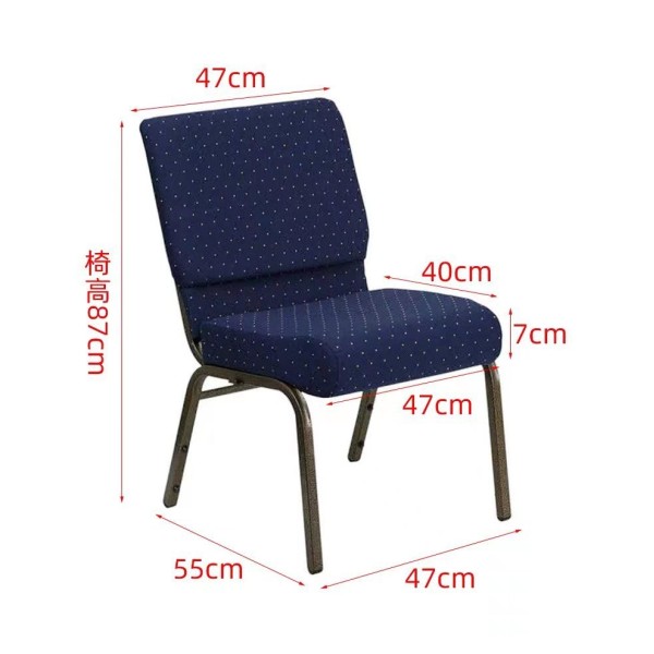 Quality Stackable Padded Church Chairs Grey Auditorium Seating Chairs For School for sale