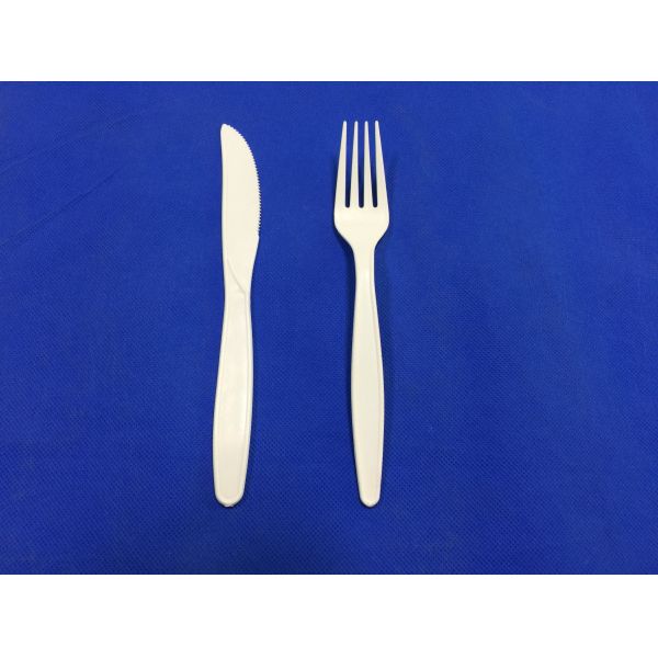 Quality Compostable Cornstarch Cutlery Set for Sustainable Potluck Dinners and Catered for sale