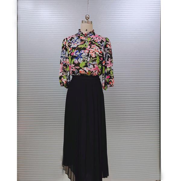 Quality Water print Recycled Polyester GRS Floral Printed Blouse for sale