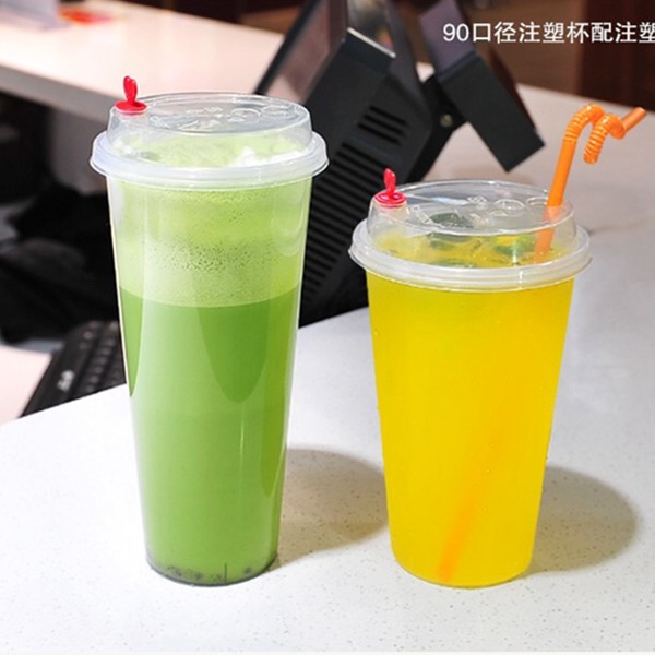 Quality Pp Hard Plastic Disposable Drinking Cup 500ml Injection Mould Cup With Lids for sale
